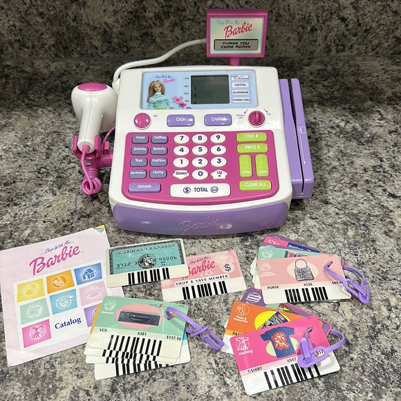 Barbie | Toys | Barbie Vintage Cash Register 20 Mattel Toy Works Lights ...